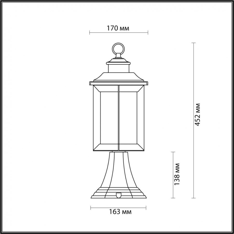 Уличный наземный светильник Odeon Light 4961/1A MAVRET IP44 под лампу ...